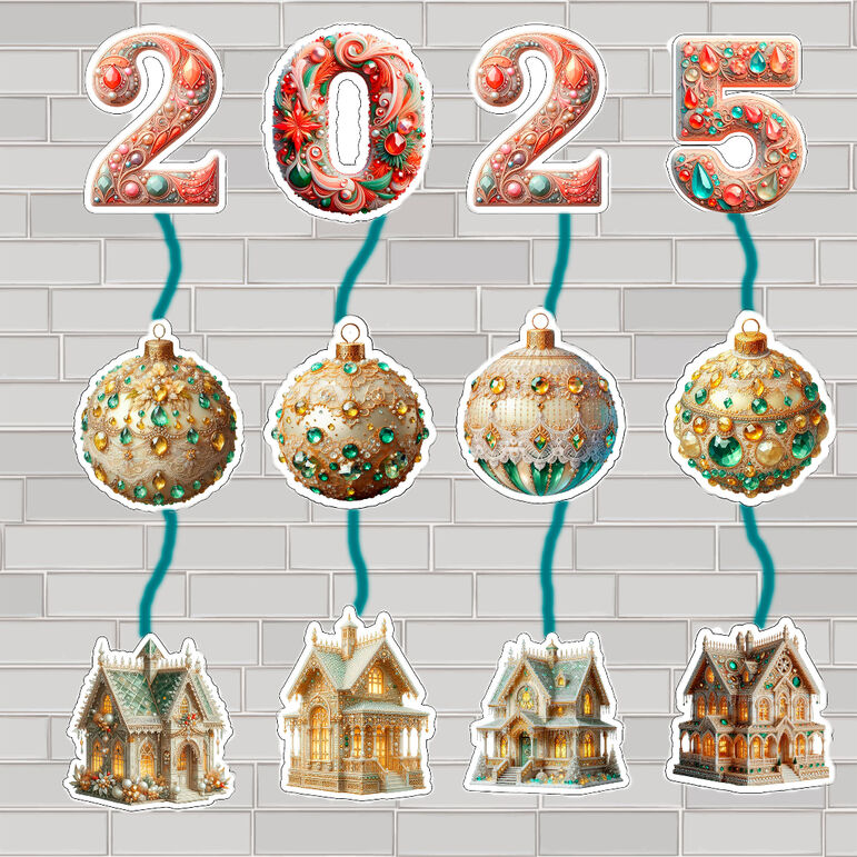 Новогодняя гирлянда (двусторонняя)