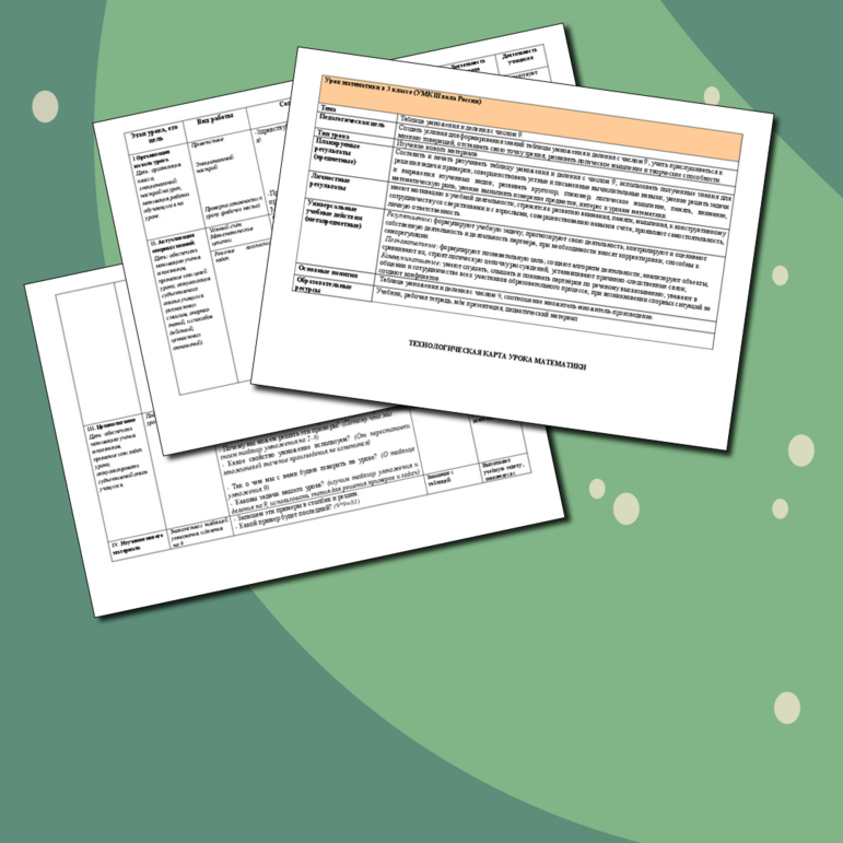 Конспект урока по математике 3 класс Таблица умножения на 9