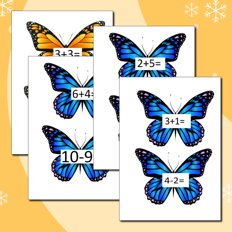 Круговые примеры на сложение и вычитание до 10