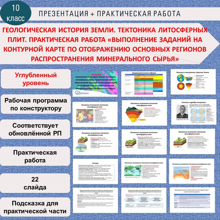 Презентация Геологическая история Земли. Тектоника литосферных плит ...