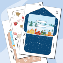 Шаблоны новогодних конвертов.