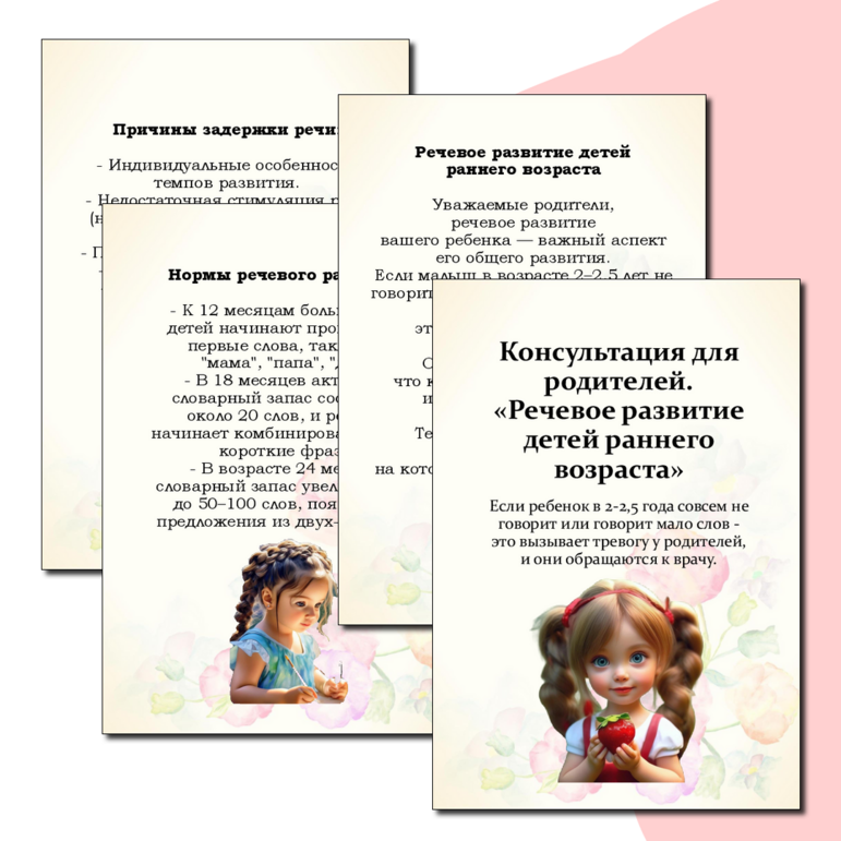 Консультация для родителей "Речевое развитие детей раннего возраста"