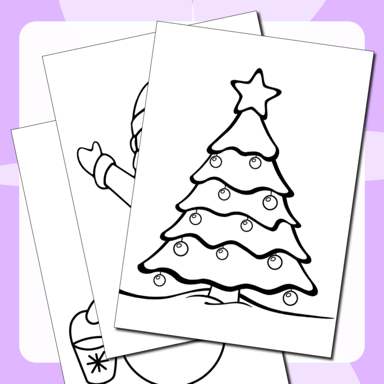 Раскраска "Новогодняя" для младших школьников