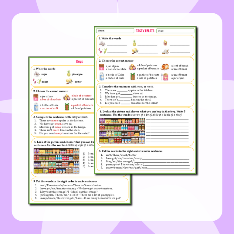 Карточки к учебнику "Spotlight 4" - Module 3. Tasty treats! (Flashcards)