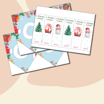 Открытка «С Новым годом» + новогодние закладки