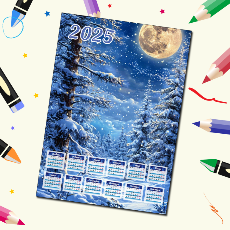 Новогодний календарь.