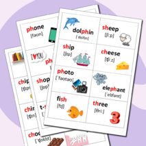 Дидактический материал. Spotlight 2 Letter blends (ph, ch, sh, th)