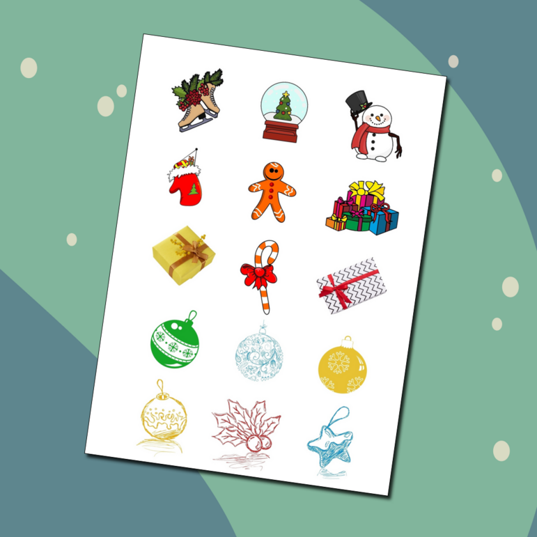Новогодние наклейки (картинки)