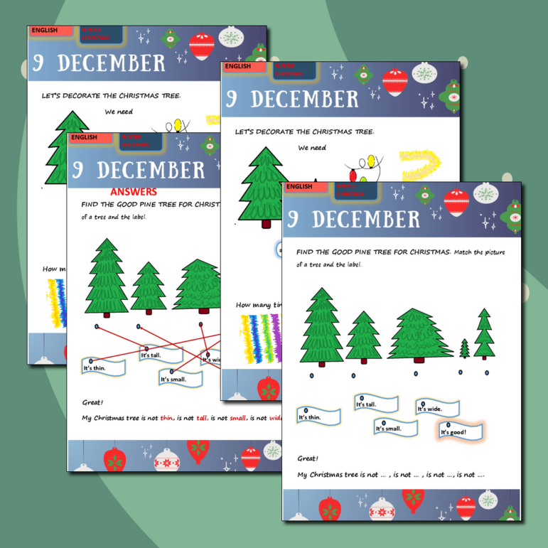 Advent Calendar Winter Christmas Activity _9 th of December