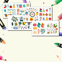 Декоративные новогодние элементы для оформления. Новый год.