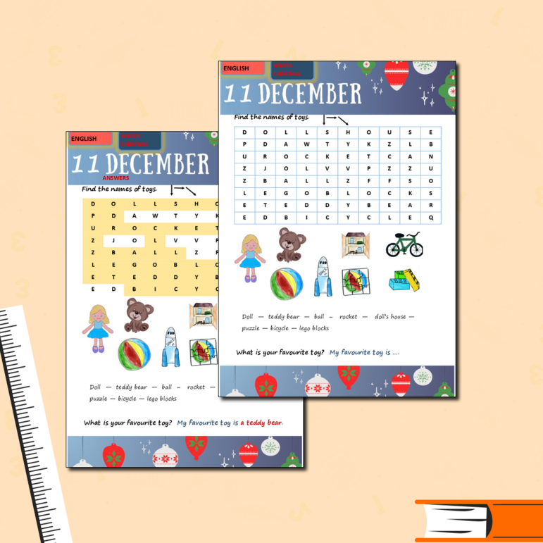 Advent Calendar Winter Christmas Activity _11th of December