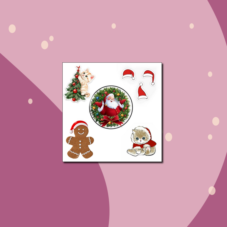 Новогодние наклейки (картинки)