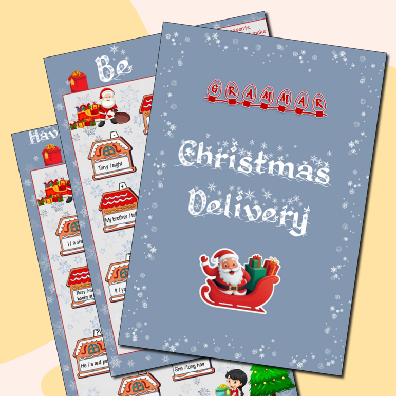 Дидактическая игра Christmas delivery. Grammar (be, have, can, Present ...