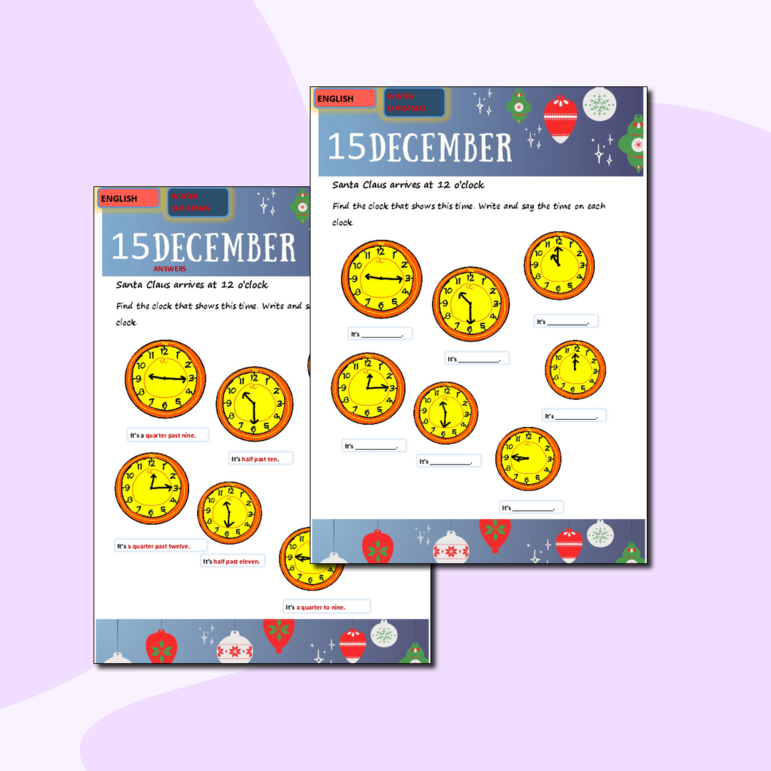 Advent Calendar Winter Christmas Activity _15th of December