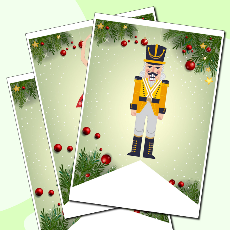 «Щелкунчик». Новогодние флажки для оформления