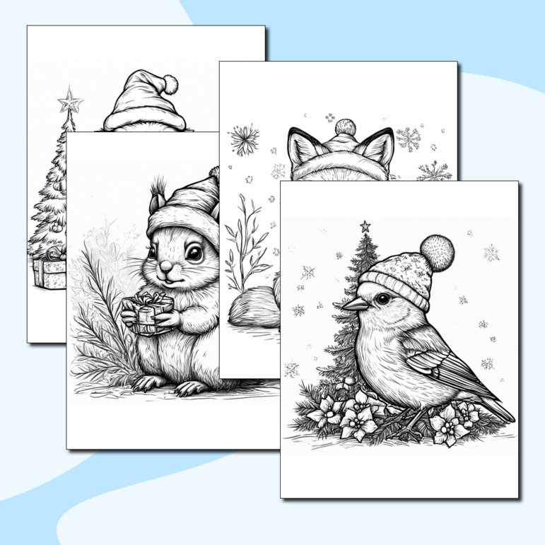 Новогодние раскраски.