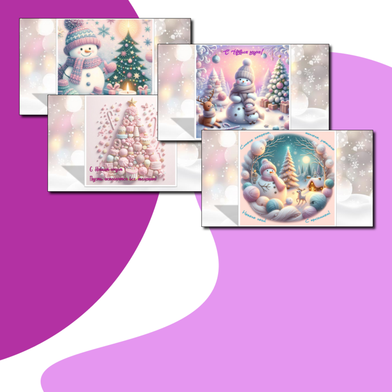 Оформление к новому году "Новогодние снеговики"