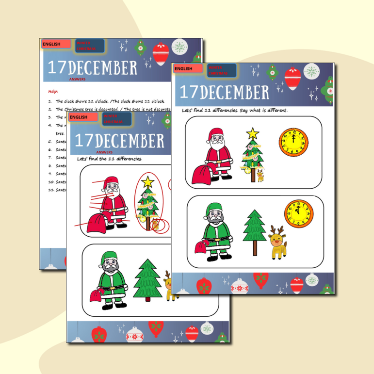 Advent Calendar Winter Christmas Activity _17th of December