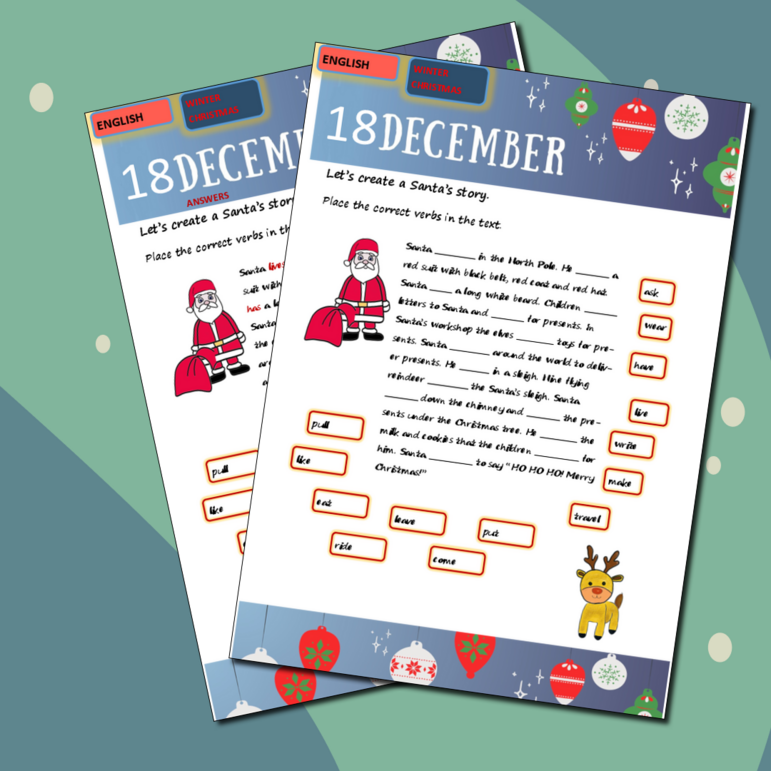 Advent Calendar Winter Christmas Activity _18th of December