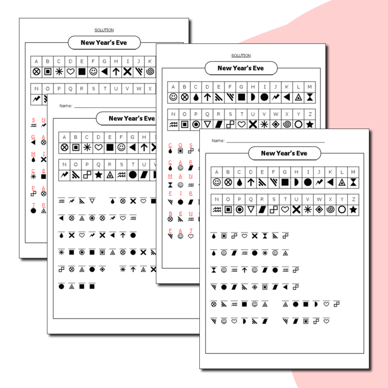 Рабочий лист: Криптограмма «New Year's Eve» (Cryptogram)