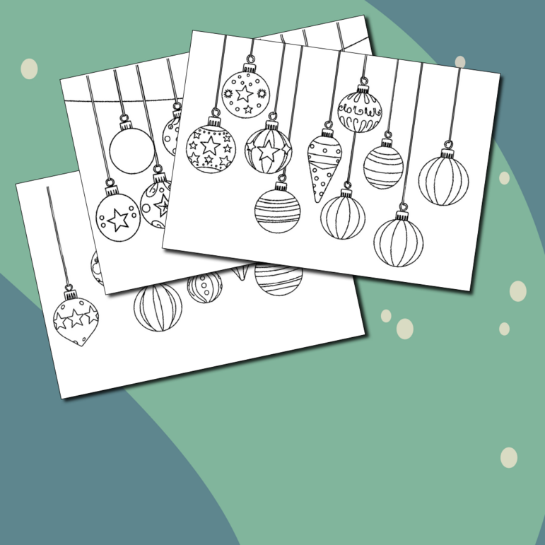 Набор раскрасок "Новогодние шары"