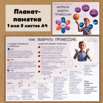 Выбор профессии. Профориентация. Плакат-памятка.