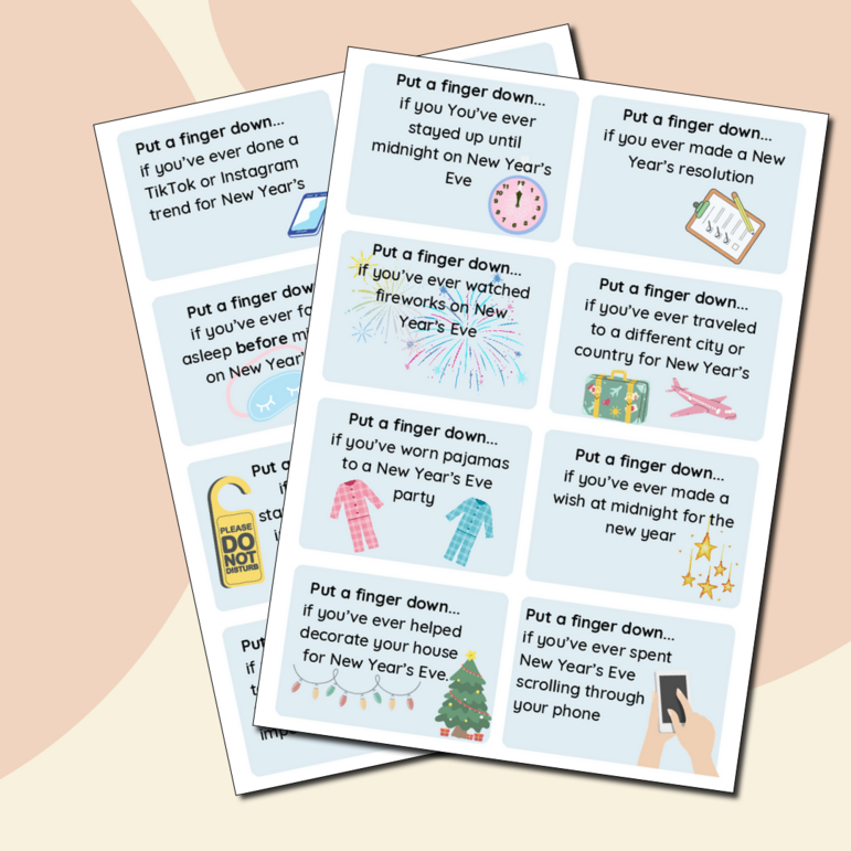 Новогодняя игра "Put a finger down"