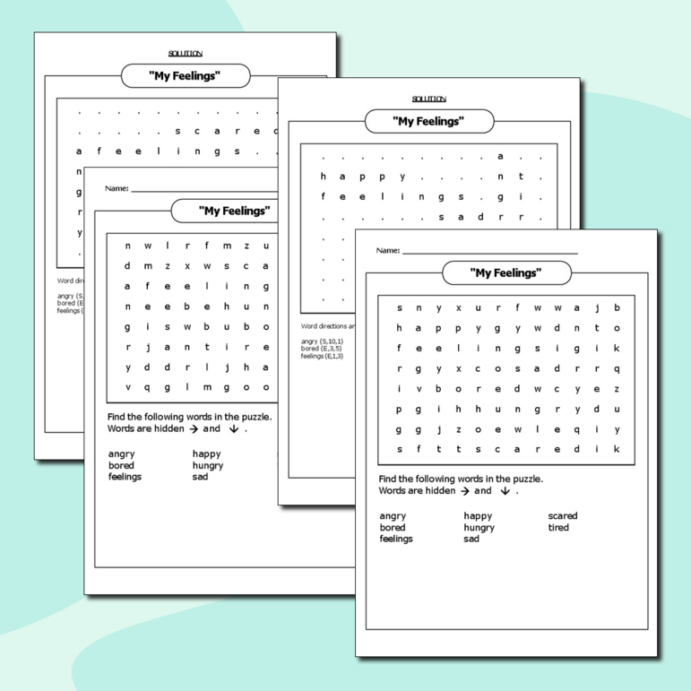 Филворды по английскому языку на тему «My Feelings» Module 5 Unit 10A УМК Spotlight 4
