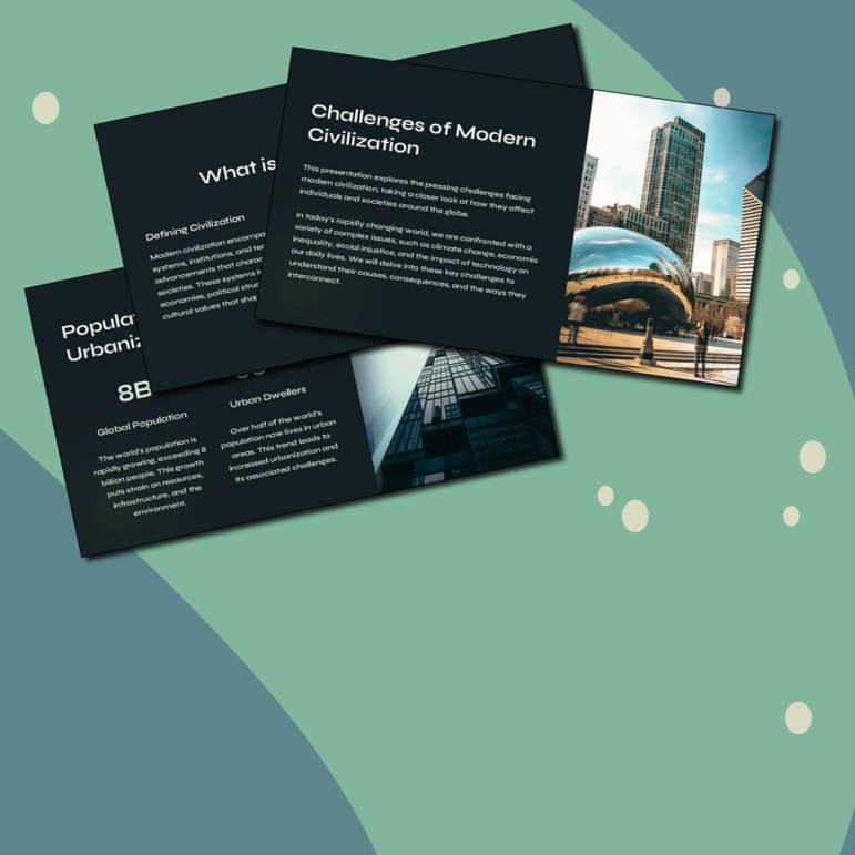 Презентация Challenges of Modern Civilization (B2)