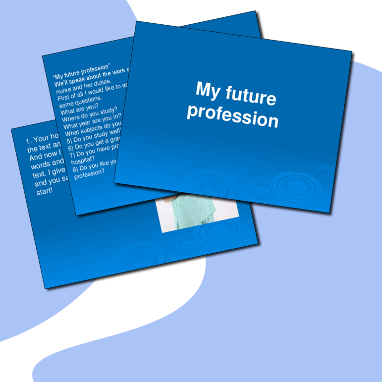 My future profession Презентация по английскому языку. Выбор профессии ...