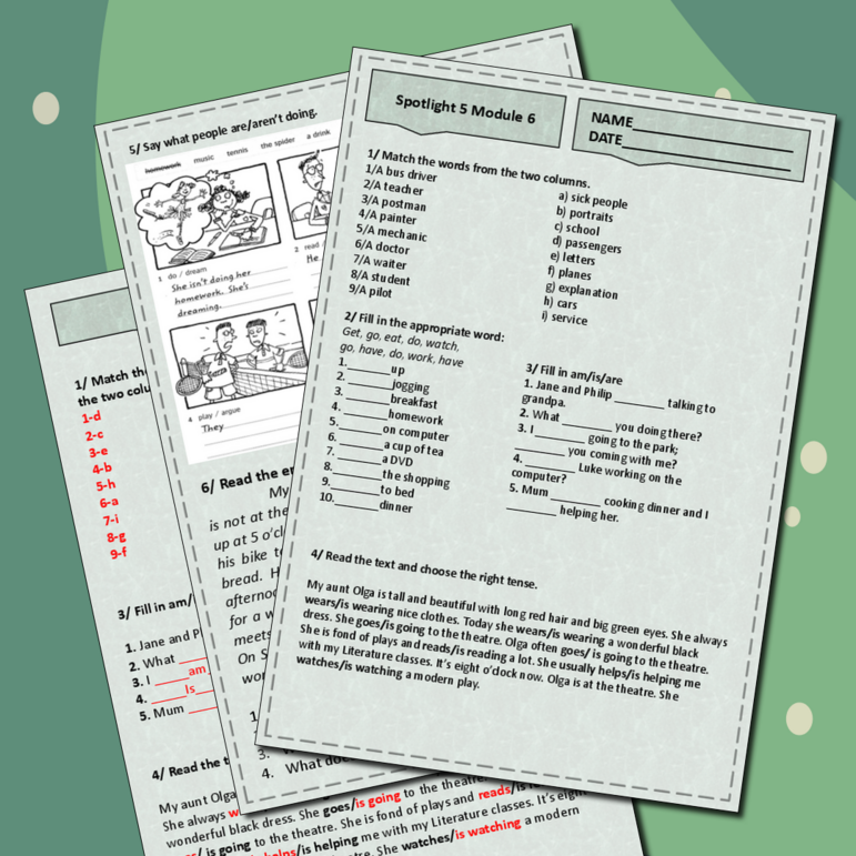 Контрольная работа Spotlight 5 Module 6