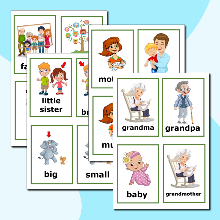 Карточки к учебнику "Spotlight 3" - Module 2. Family moments! (Flashcards)
