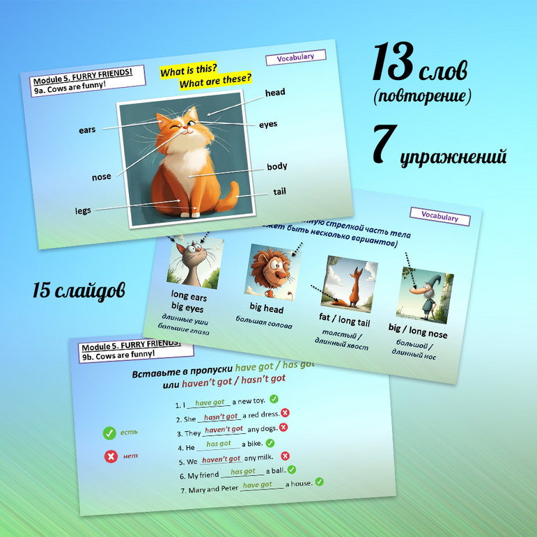 Презентация Spotlight-3. Module 5. 9a. Cows are funny! Part 2