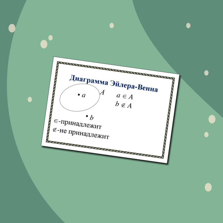 Наглядность "Диаграмма Эйлера-Венна", 3 класс, Петерсон