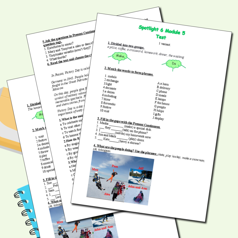 Spotlight 6 Module 5 контрольная работа