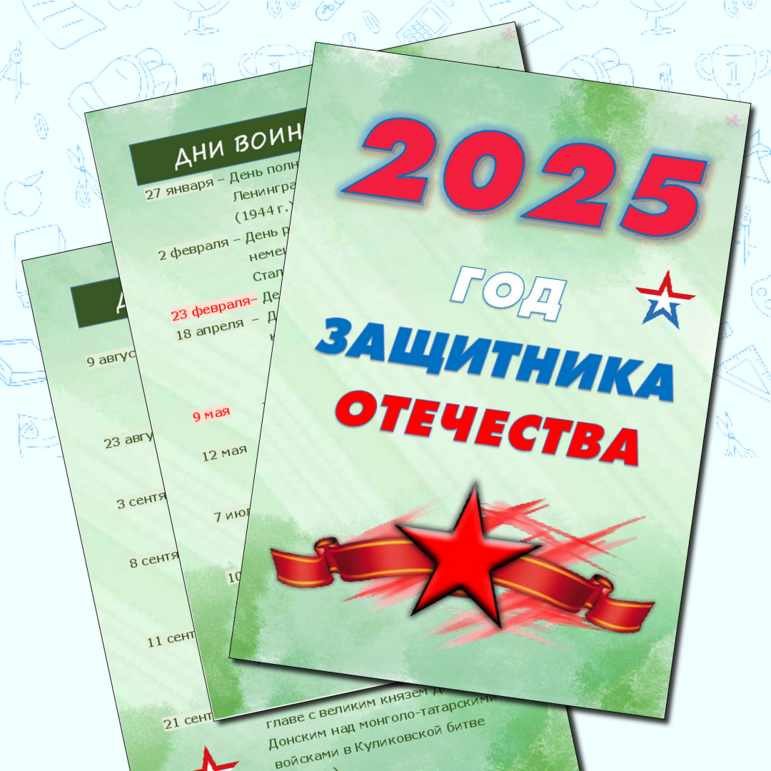 Оформление Год защитника Отечества 2025 Информационные плакаты