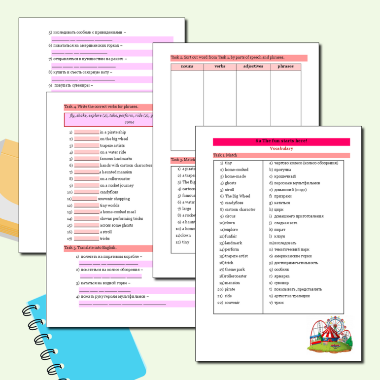 Рабочий лист по английскому языку для повторения лексики в УМК Spotlight, Student's Book 7 ...