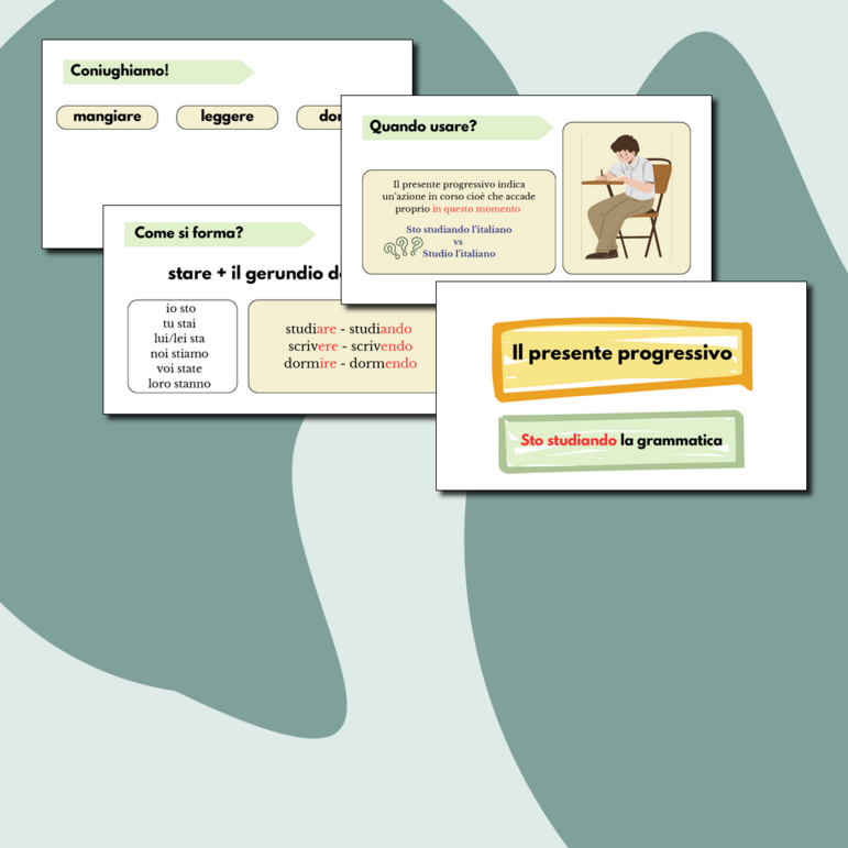 Презентация "il presente progressivo"