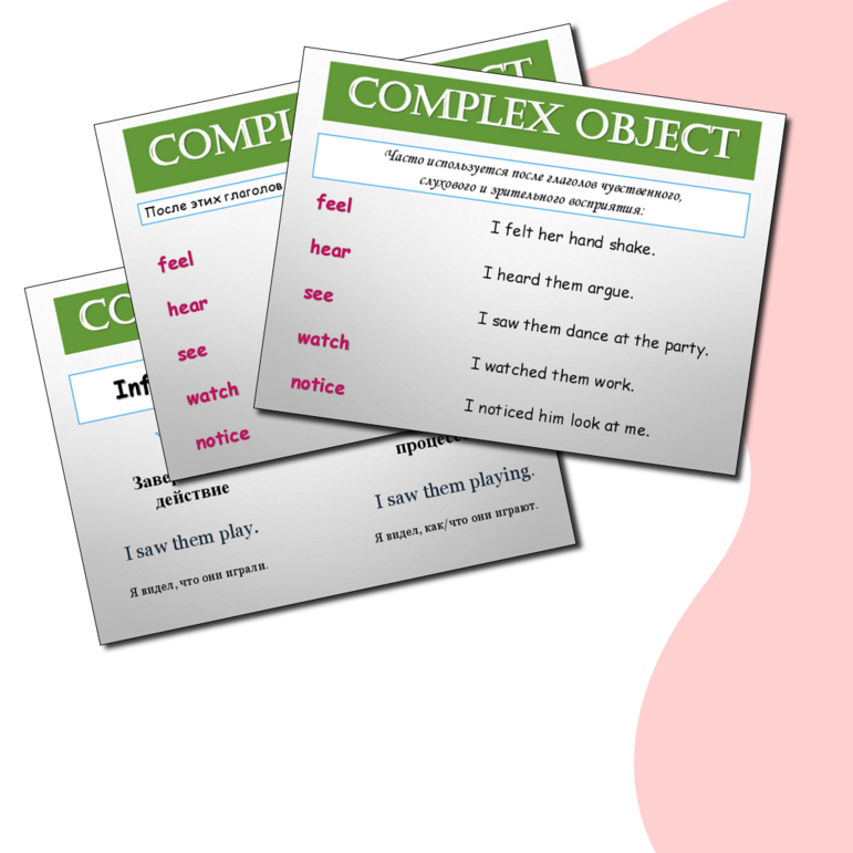 Презентация по английскому языку: Сложное дополнение (Complex Object)