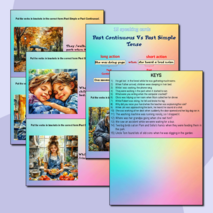 Speaking cards "Past Continuous Vs Past Simple Tense"