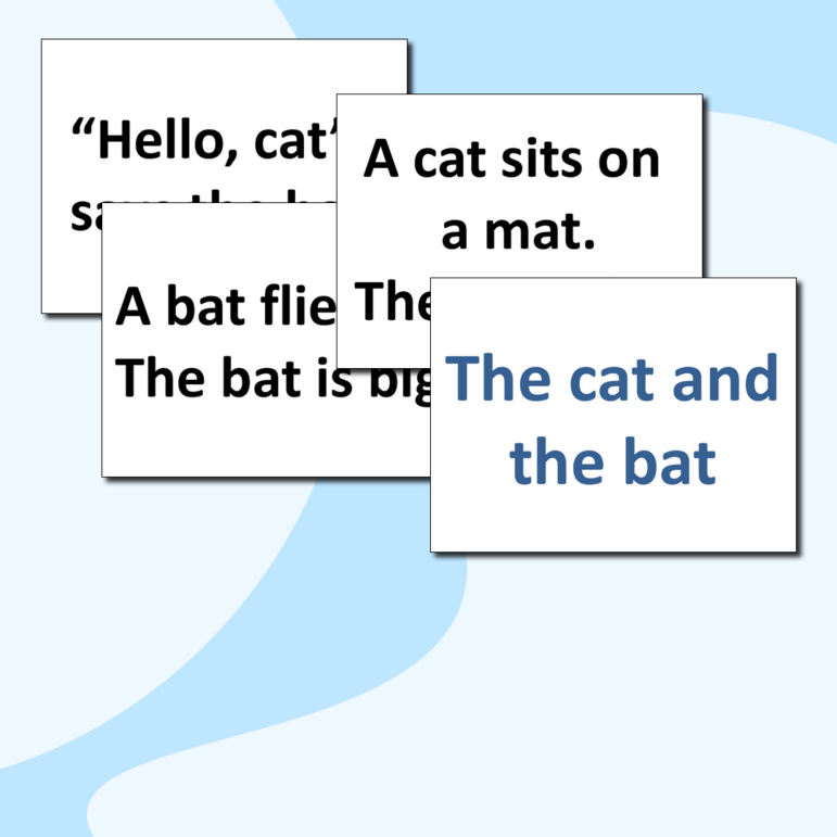 Дидактический материал "The Cat and the Bat: A Fun Phonics Story"