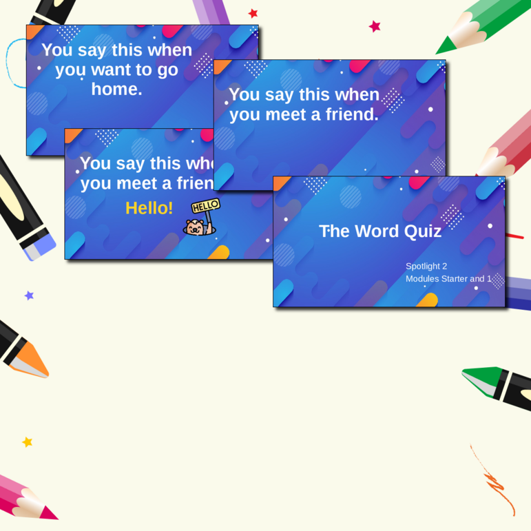 Лексическая викторина "Spotlight 2. Word Quiz. Modules Starter and 1"