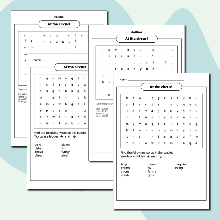 Рабочий лист по Английскому языку "Криптограмма, тема: «At the circus!» Module 3 Unit 9a УМК ...