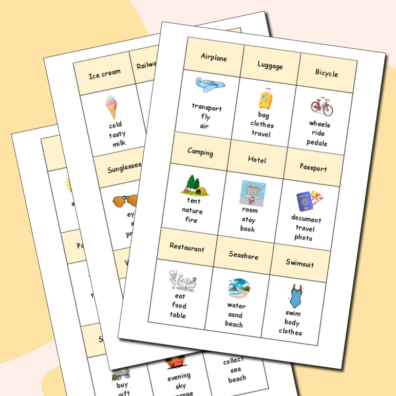 Игра Don’t Say It! (Taboo) – Летние каникулы "Summer Holidays"