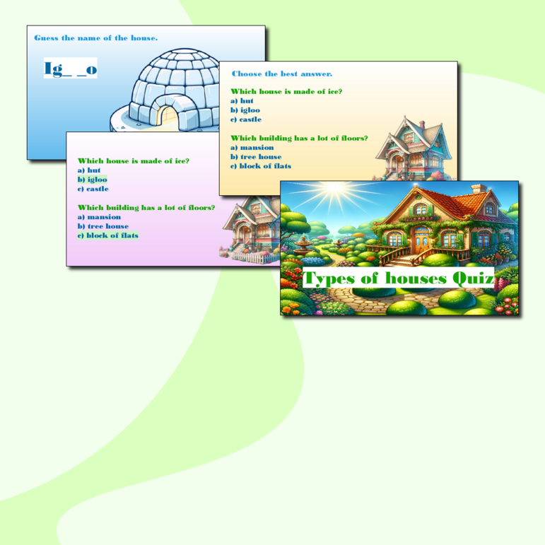 Презентация "Types of houses Quiz"
