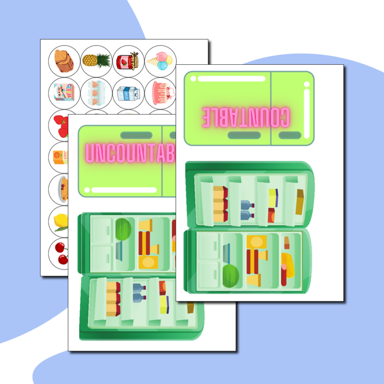 "Countable/uncountable nouns Fridge" - Интерактивная игра "Сортировка ...