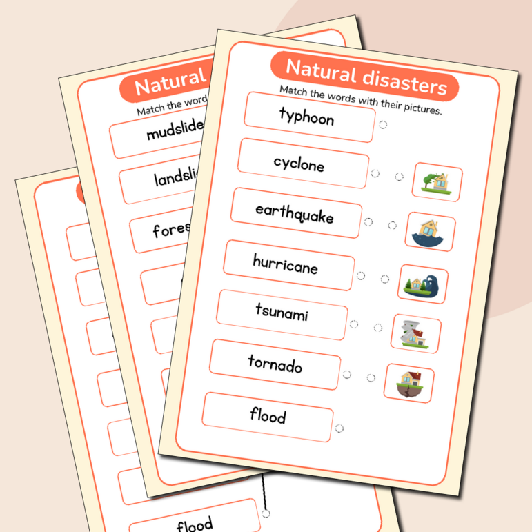 Рабочий лист «Natural disasters»