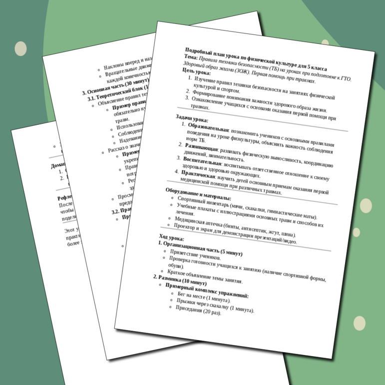 План урока по физической культуре для 5 класса на тему Правила