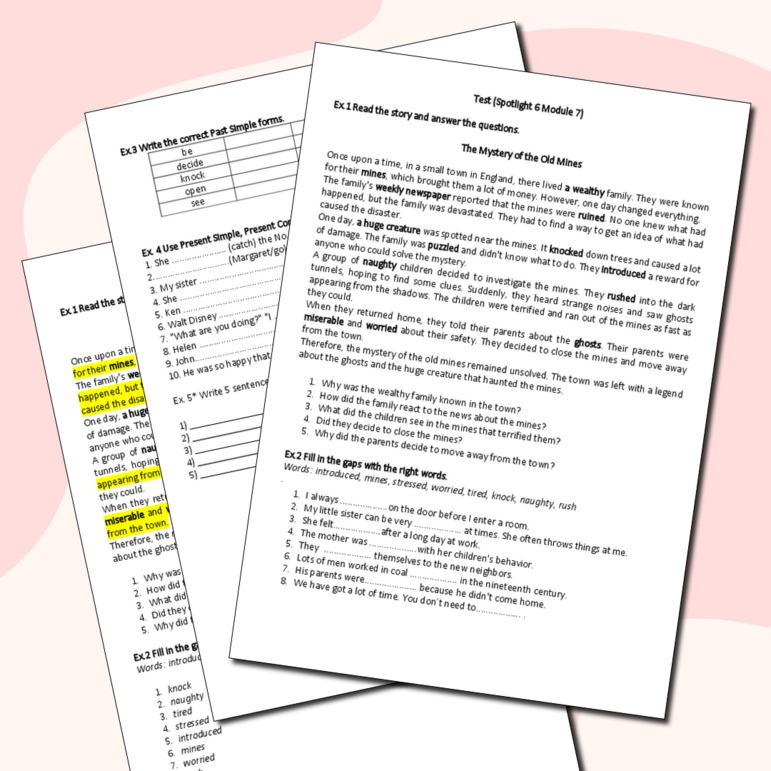Контрольная работа Spotlight 6 Module 7