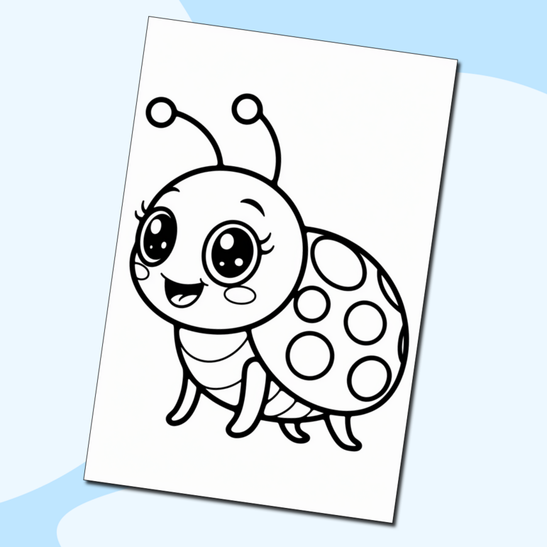 Смешная коровка. Простая раскраска – скачать раскраску для детей